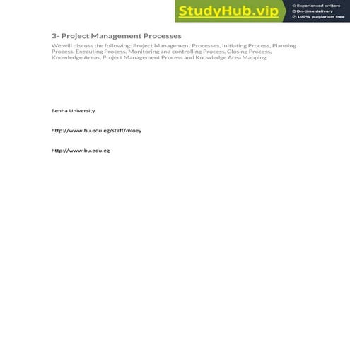 3- Project Management Processes | PDF