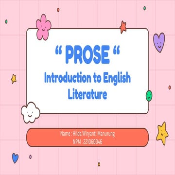 3-Prose.pptx | Fiction | Books and Literature