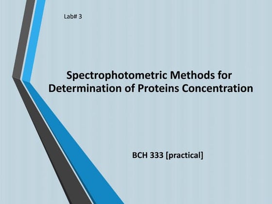 DIFFERENT METHODS OF PROTEIN ESTIMATION - PROTEINS AND ENZYMES ...