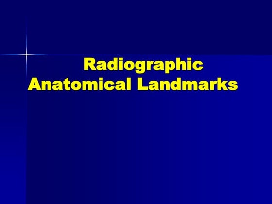 Anatomic landmarks seen in a IOPA | PPT