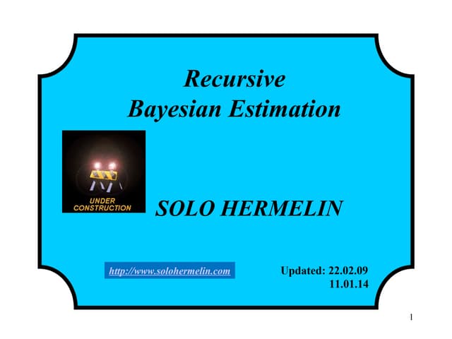3 Recursive Bayesian Estimation Ppt 7474