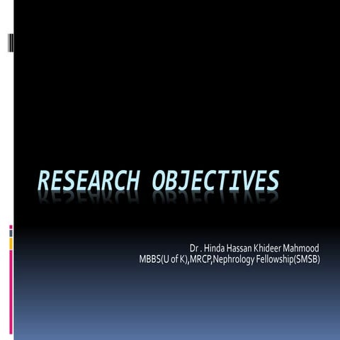 Research Objectives | PPT