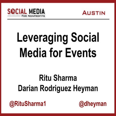 Ritu Sharma & Darian Rodriguez Heyman - Leveraging Social Media for ...