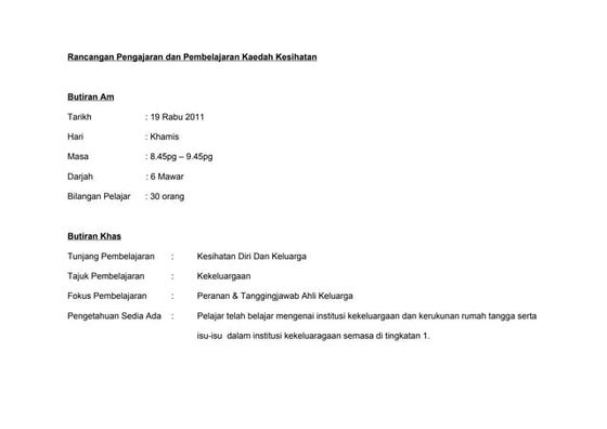 Pendidikan kesihatan tahun 1 soalan kuiz | PDF