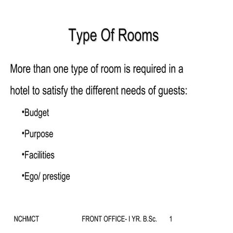 Type of room in hotels | PPT