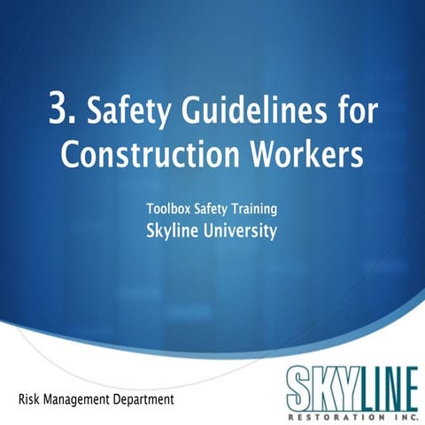 3. safety guidelines for construction workers | PPT