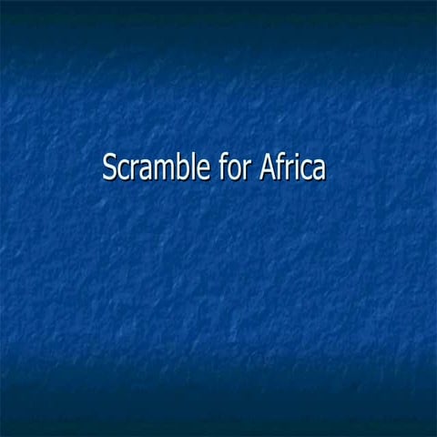3. Scramble For Africa | PPT