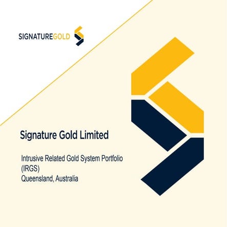 Gold 2013 Sydney - Signature Gold PRE:IPO | PDF