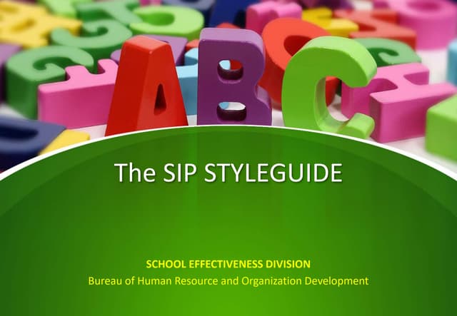 Admin Presentation An SIP Style guide [Autosaved].pptx | Educational Assessment | Education