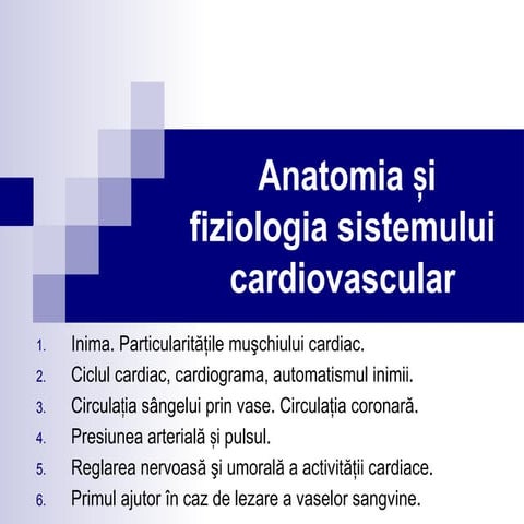 3-Sistemul-Cardio-Vascular.ppt Anatomia și fiziologia sistemului ...