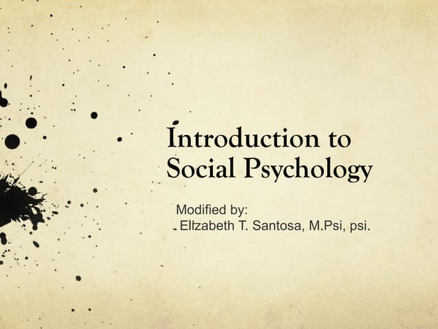 Chapter # 7 Social Psychology | DOCX