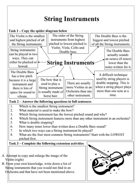 6 instruments-orchestra-worksheet | PPT