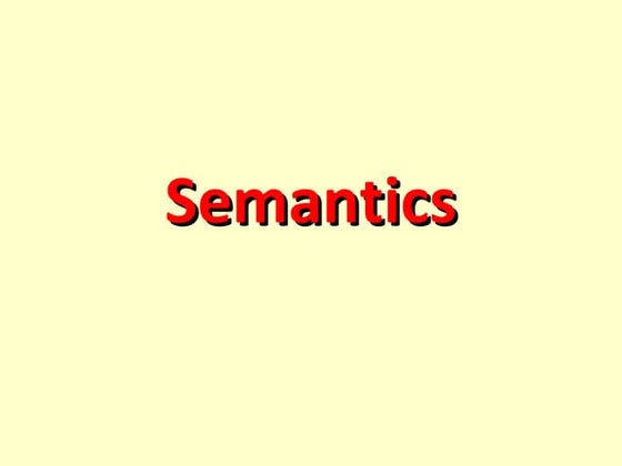 Referential theory of meaning | PPT