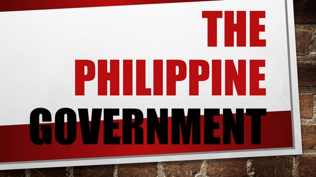 Branches of the Philippine Government | PPTX