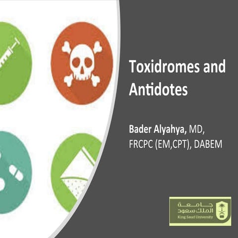 3-Toxidrome and antidotes—Toxicology____ | PDF