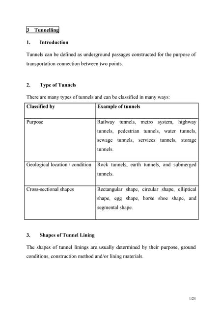 TUNNEL ENGINEERING basics of tunnel types .pdf
