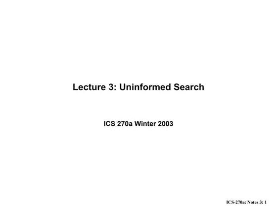 Lecture 17 Iterative Deepening A Star Algorithm Ppt