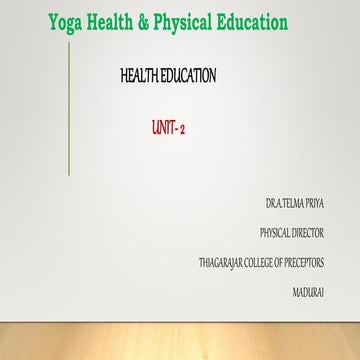 HEALTH EDUCATION | PPTX