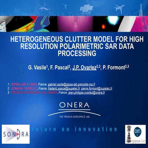Heterogeneous Clutter Model For High Resolution Polarimetric Sar Data Processing Pdf