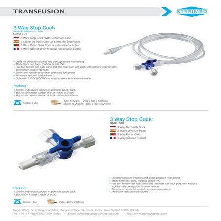 Sterimed Group - Manufacturers & Suppliers Three Way Stop Cock | PDF