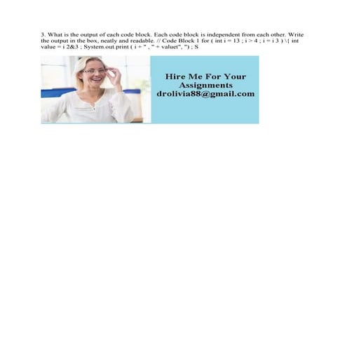 3- What is the output of each code block- Each code block is independe.docx