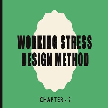 working stress method of design of structures | PPTX