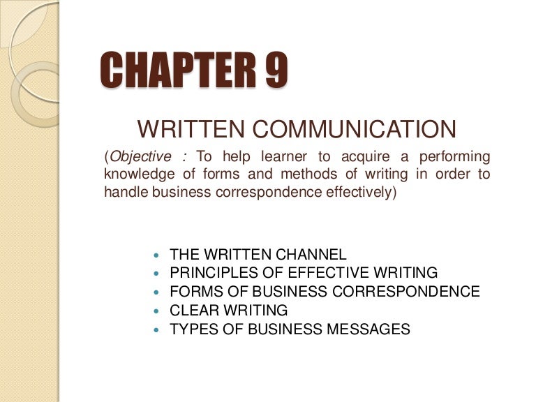3 Written Communication