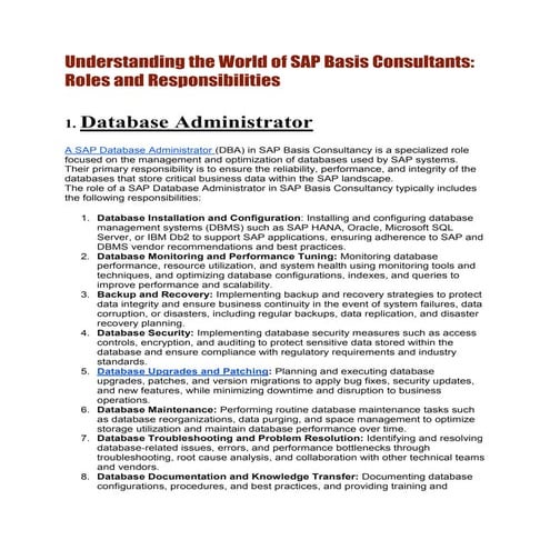 Understanding the World of SAP Basis Consultants: Roles and ...