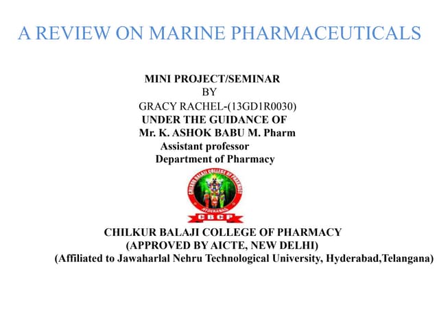 Marine natural products | PPTX