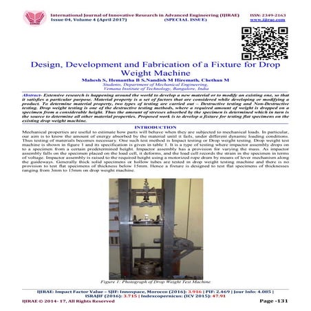 Low cost drop test impact test setup | PPTX