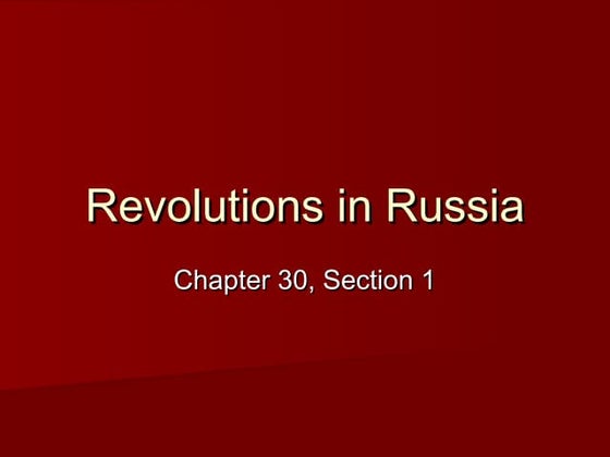 Russian Revolution | PPT | War and Conflicts