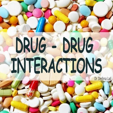 Comprehensive Overview of Drug-Drug Interactions and Their Mechanisms ...