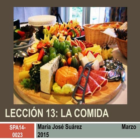 Clase 3 Espanol La Comida para describir | PPTX