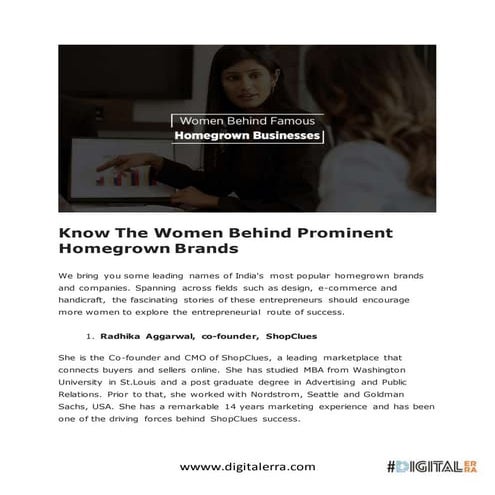 Know the women behind prominent homegrown brands | DOCX