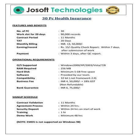 30 pc health Insurance Form Filling Data Entry project | PDF ...