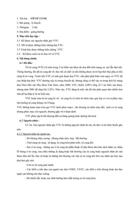VỠ TỬ CUNG | PDF