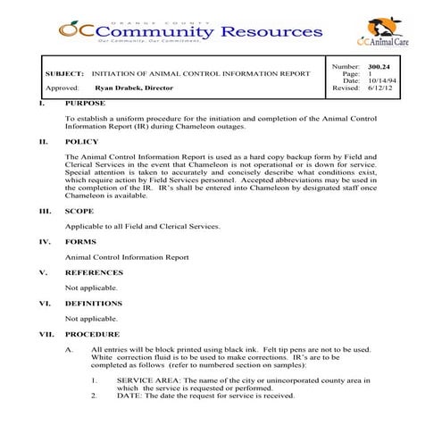 300.24 initiation of animal control information report | PDF