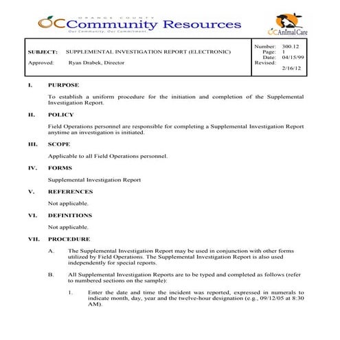 300.12 supplemental investigation report (electronic) | PDF