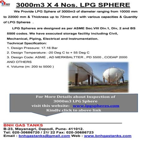 Guidelines for design construction and testing of lpg sphere | PDF