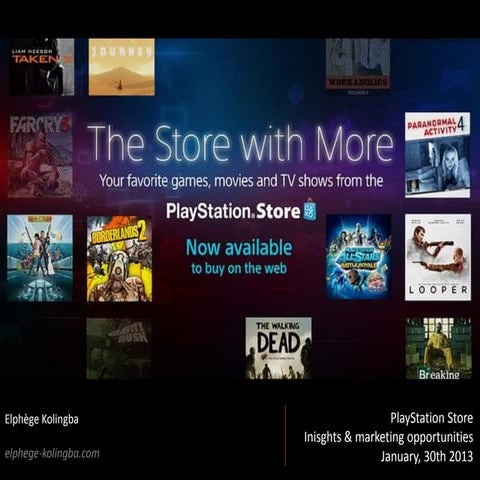PS3 & Online Store - Product Marketing & E-Commerce opportunities ...