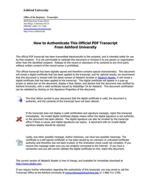 GR-Transcript - UOPHX | PDF