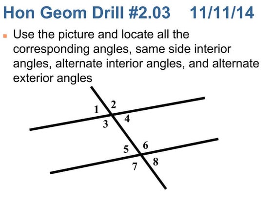 Angles formed by parallel lines cut by transversal | PPTX