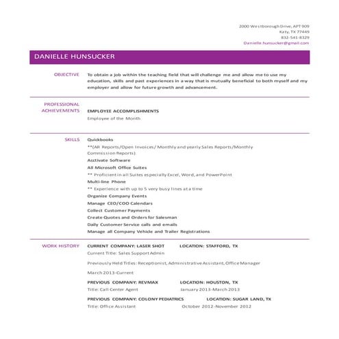 Danielle Hunsucker Resume | DOCX