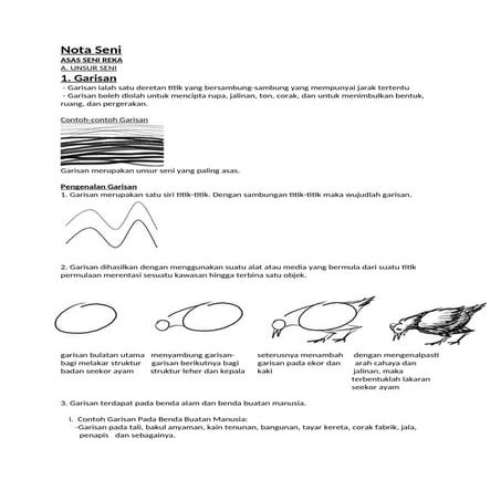 NOTA PENDIDIKAN SENI VISUAL TINGKATAN 1 | DOC