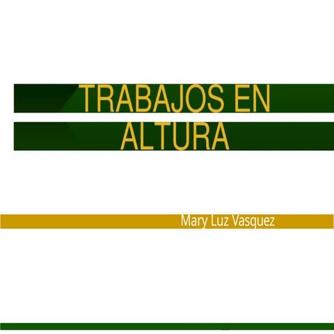 Presentación gral sobre trabajos en altura. | PPTX