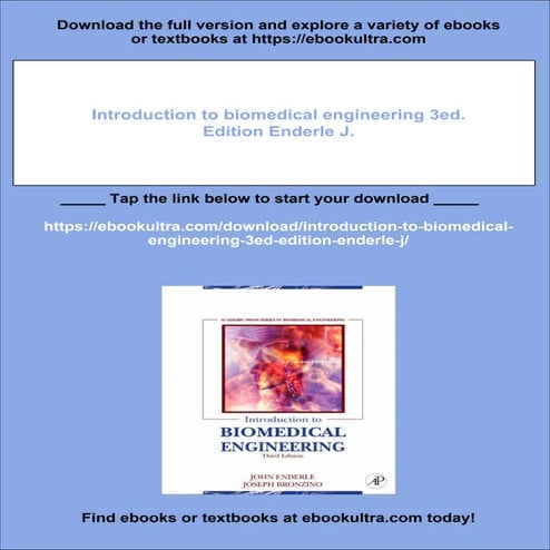 Introduction to biomedical engineering 3ed. Edition Enderle J. | PDF