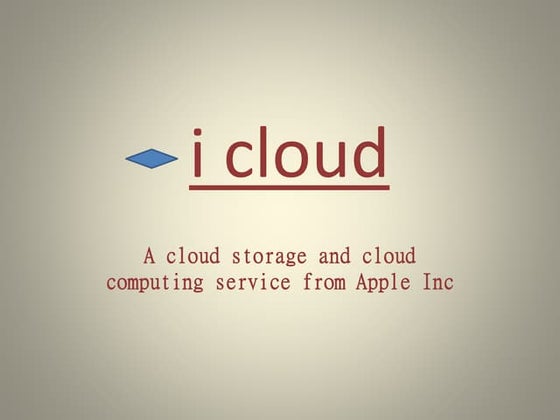 iCloud Powerpoint presentation | PPT