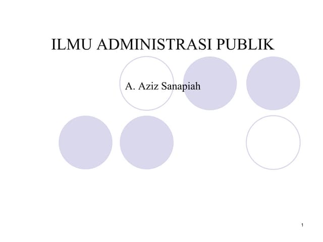 Pengantar Ilmu Administrasi Publik | PDF