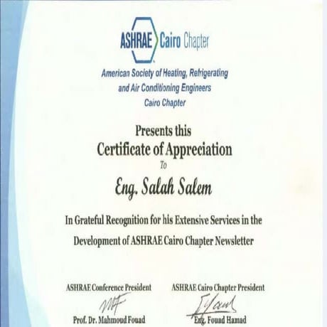 2.1 ASHRAE Certificate | PDF