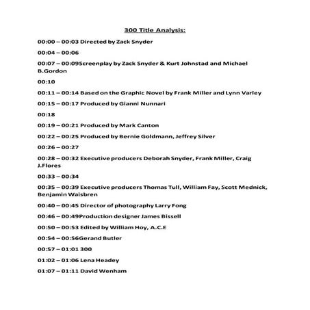 300 title analysis | PDF